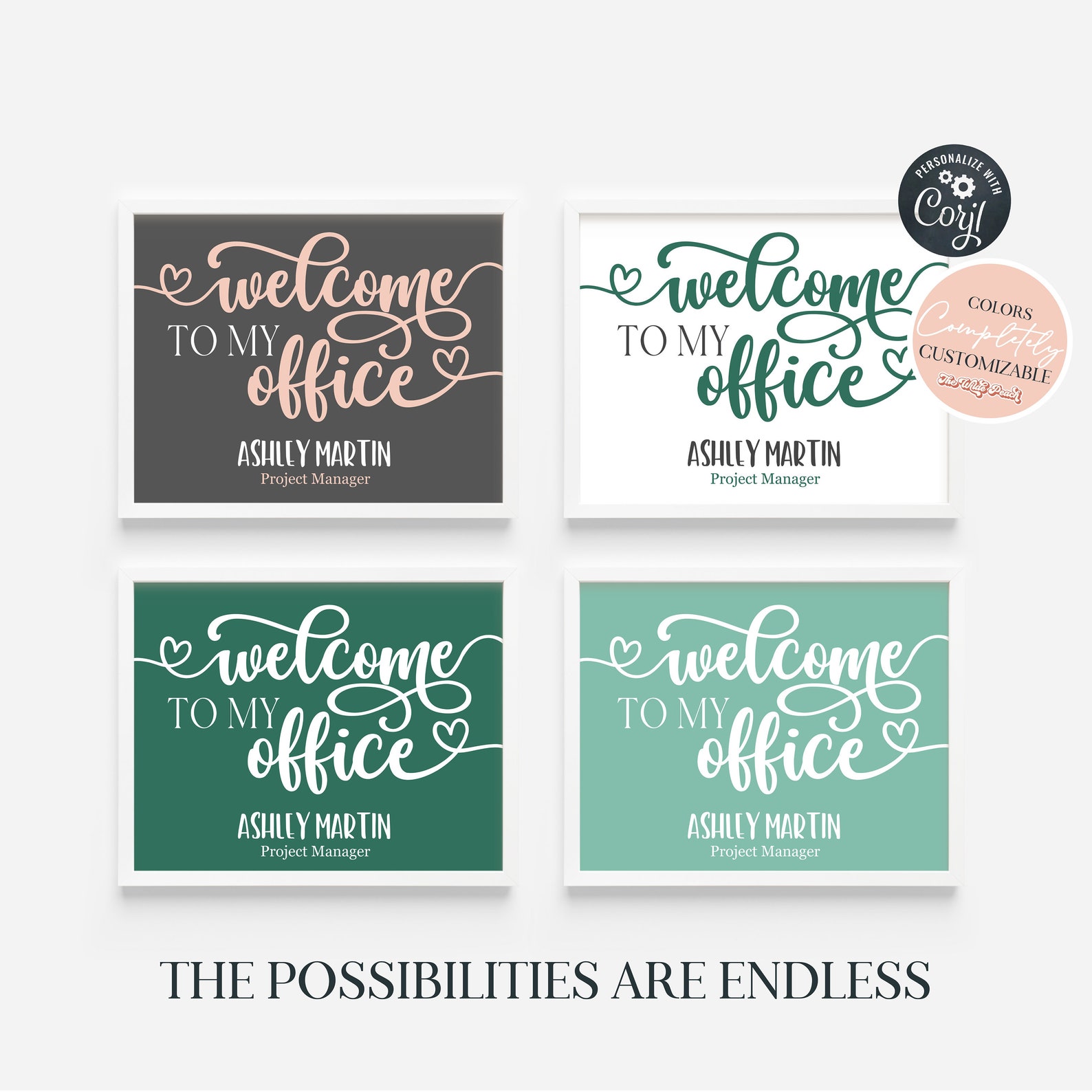 Welcome to My Office Printable Feminine Office Wall Decor for - Etsy