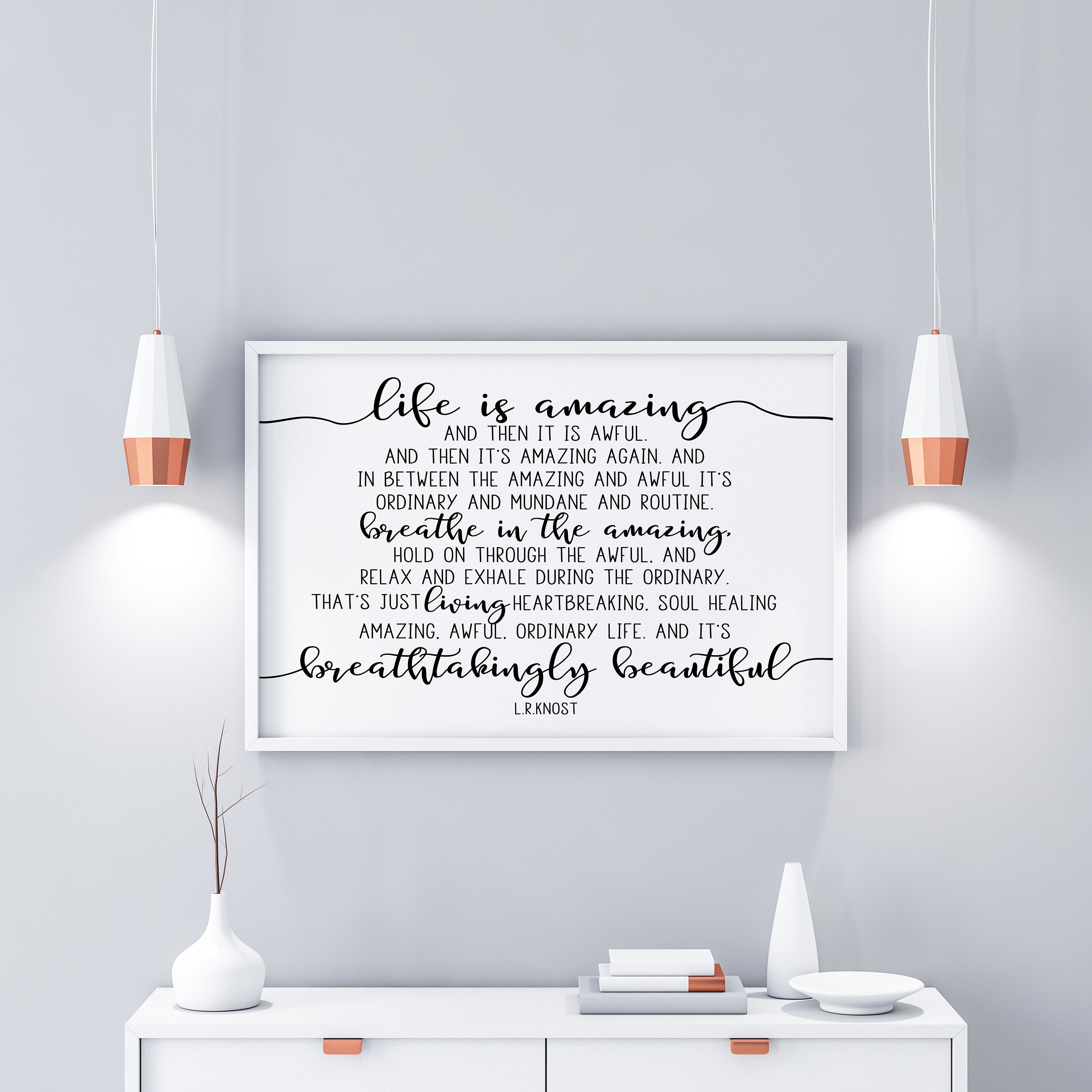 Art & Collectibles Prints Life Is Amazing Poem LR Knost Quote ...