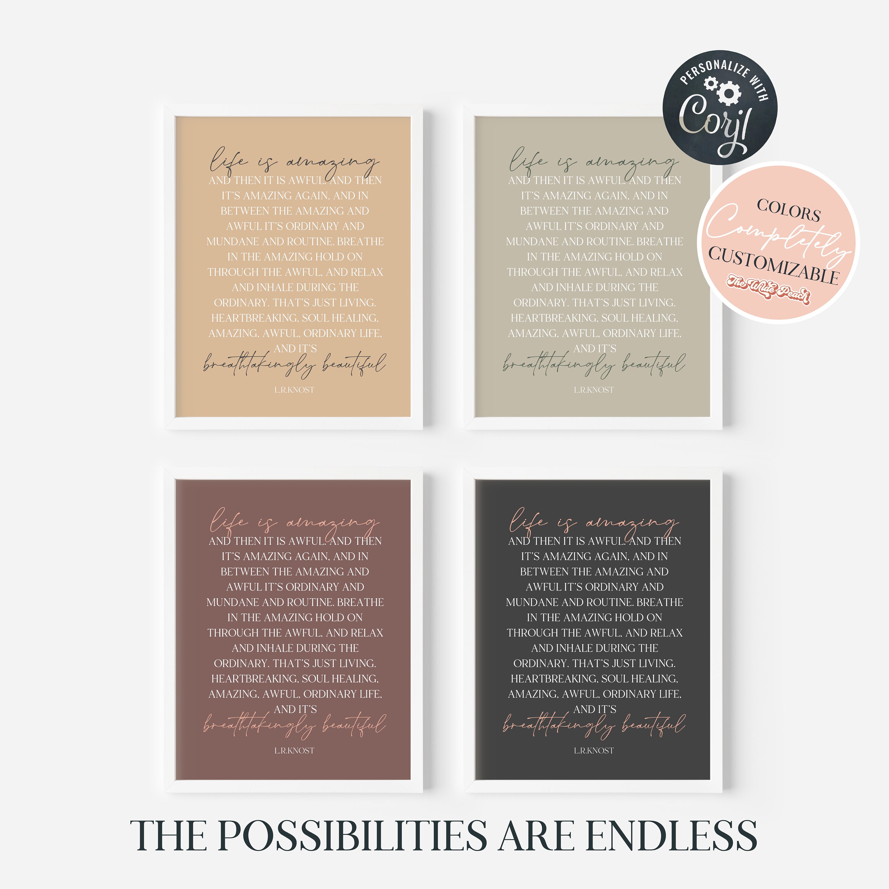 Art & Collectibles Prints Life Is Amazing Poem LR Knost Quote ...