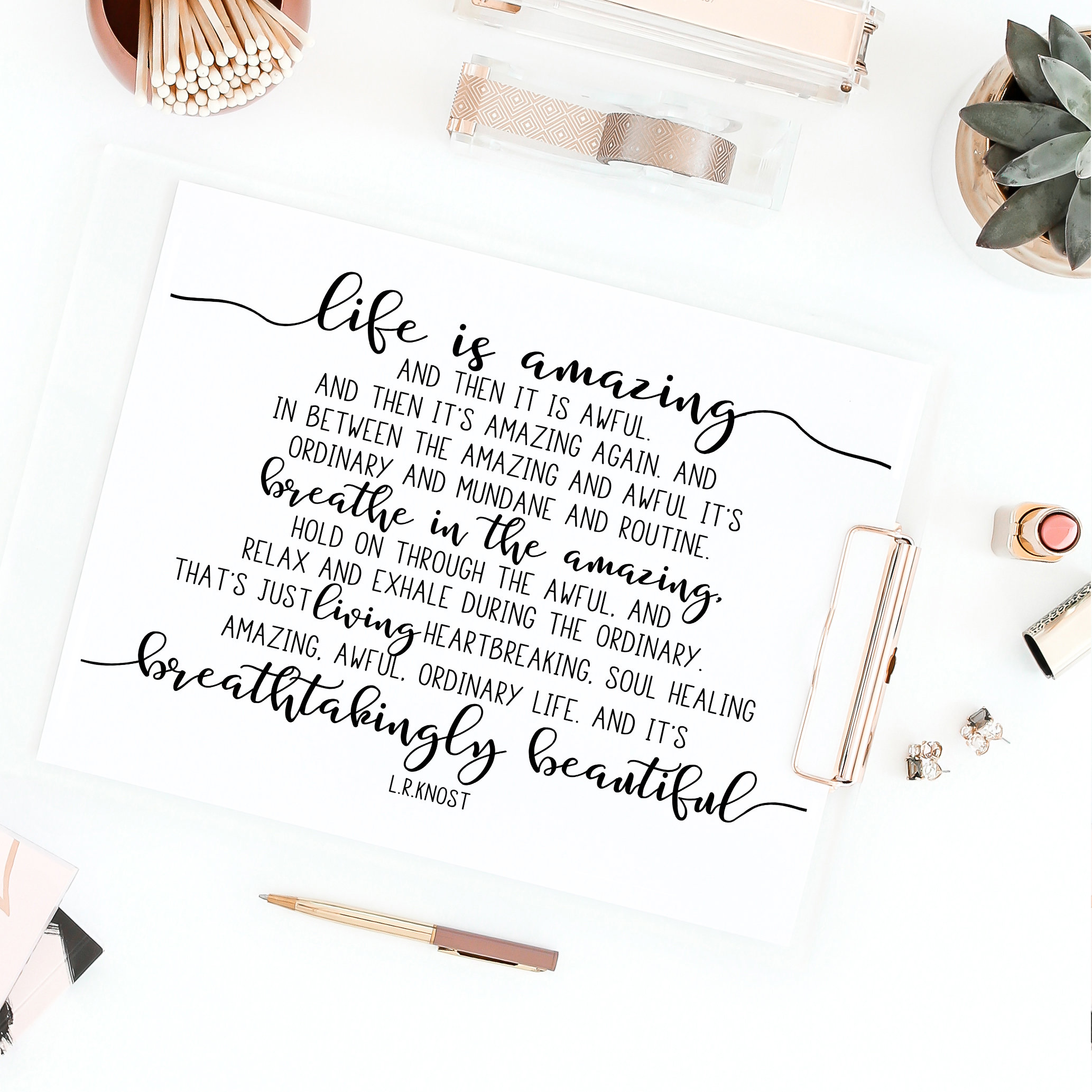 Art & Collectibles Prints Life Is Amazing Poem LR Knost Quote ...