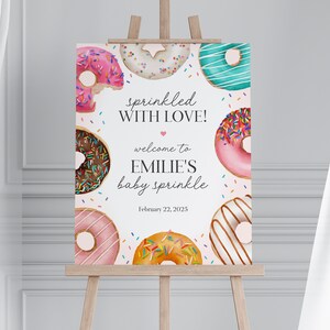 Donut Sprinkles Baby Sprinkle Welcome Sign Template, Sprinkled With ...