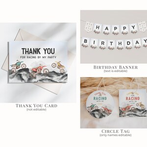Dirt Bike Birthday Bundle Any Age Printable Template, Race on Over ...