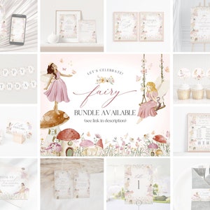 Fairy Birthday Welcome Sign Template, Enchanted Garden Fairytale Girl ...