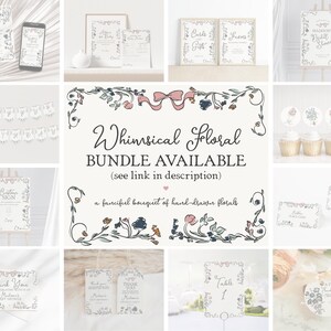 French Floral Happy Birthday Banner Printable Template, Hand Drawn ...