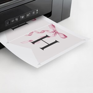 Pink Bow Birthday Banner Printable Template, Watercolor Preppy Coquette ...