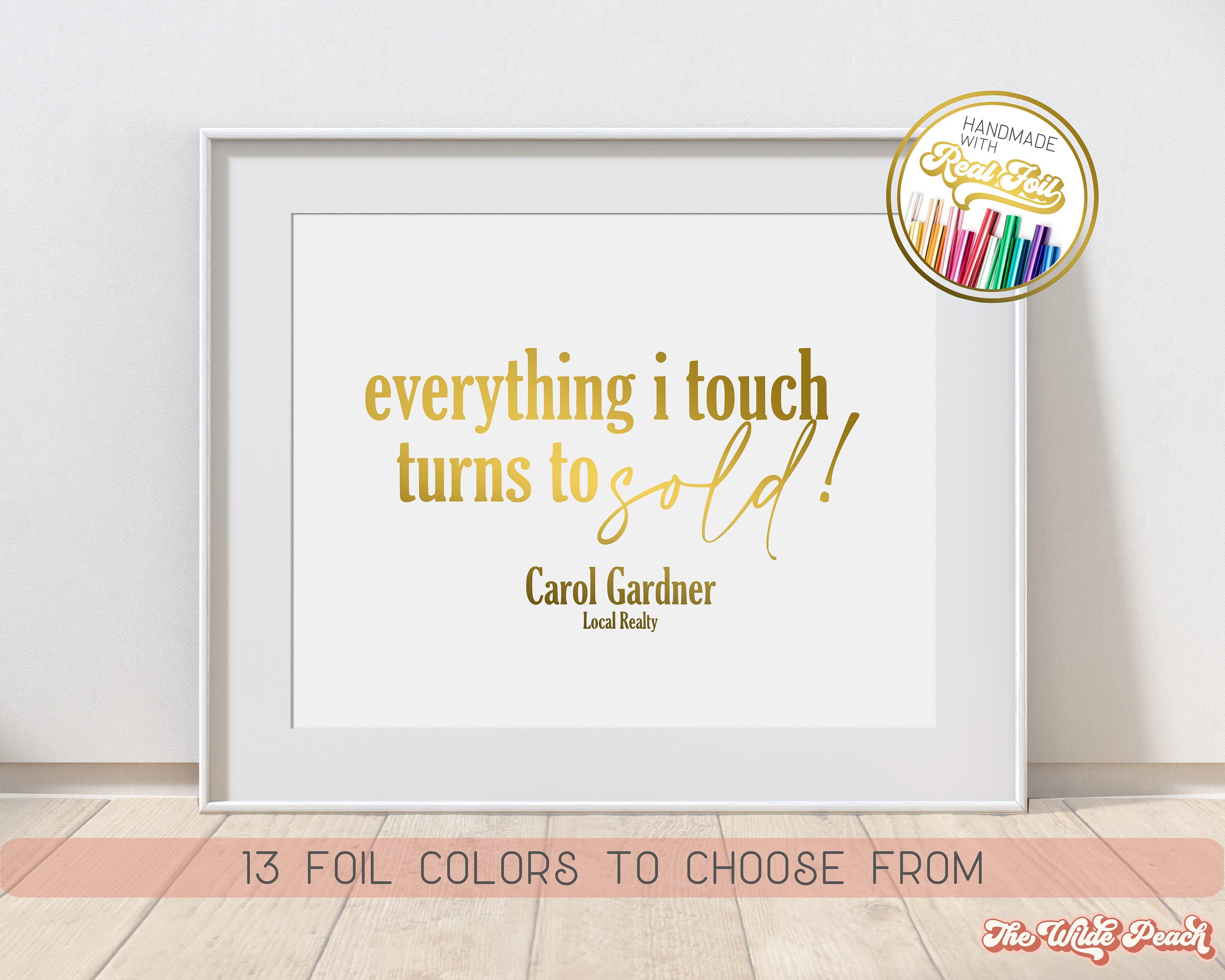 Everything I Touch Turns to Sold Gold Cubicle Decor Coworker - Etsy