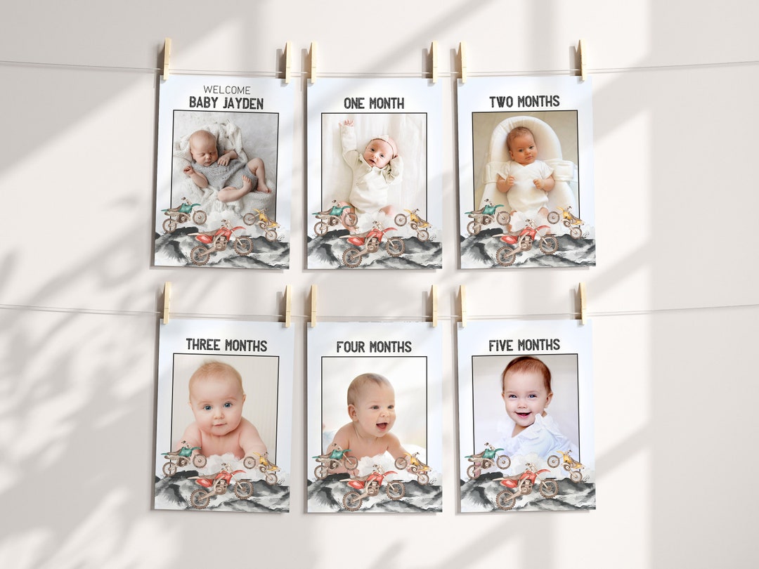 Dirt Bike Milestone Banner Instant Download, Our Little Racer is a Fast ...