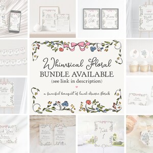 Whimsical Floral My First Year Milestone Sign Printable Template, Hand ...