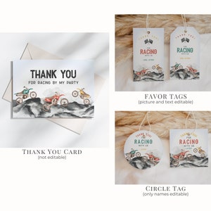 Dirt Bike Two Fast Second Birthday Bundle Printable Template, Little ...