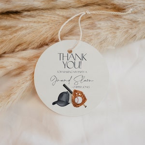 Baseball Circle Favor Tags Printable Template, Little Rookie Theme ...