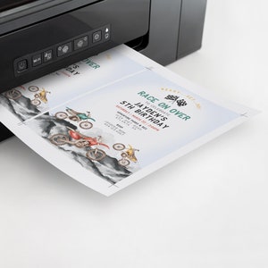 Dirt Bike Birthday Bundle Any Age Printable Template, Race on Over ...