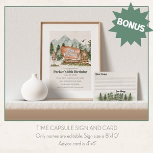 National Park Birthday Bundle Printable Template, Woodland Outdoor ...