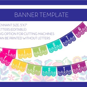 Fiesta Birthday Party Bundle Printable Template, Mexican Flowers ...
