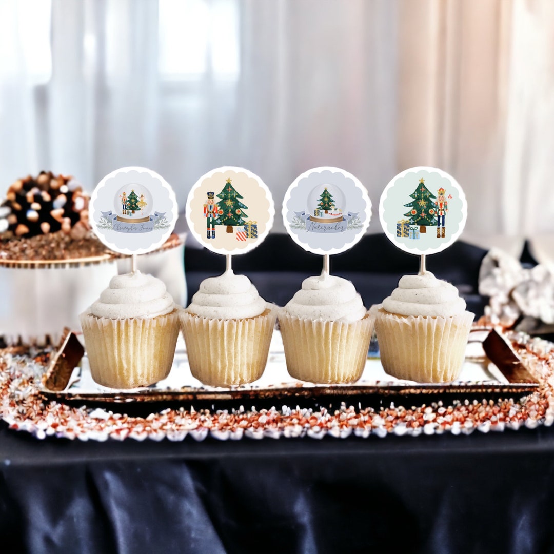 Blue Nutcracker Cupcake Toppers Christmas Winter Wonderland - Etsy
