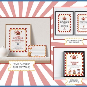 Circus Theme Birthday Party Bundle Template, Printable Gender Neutral ...