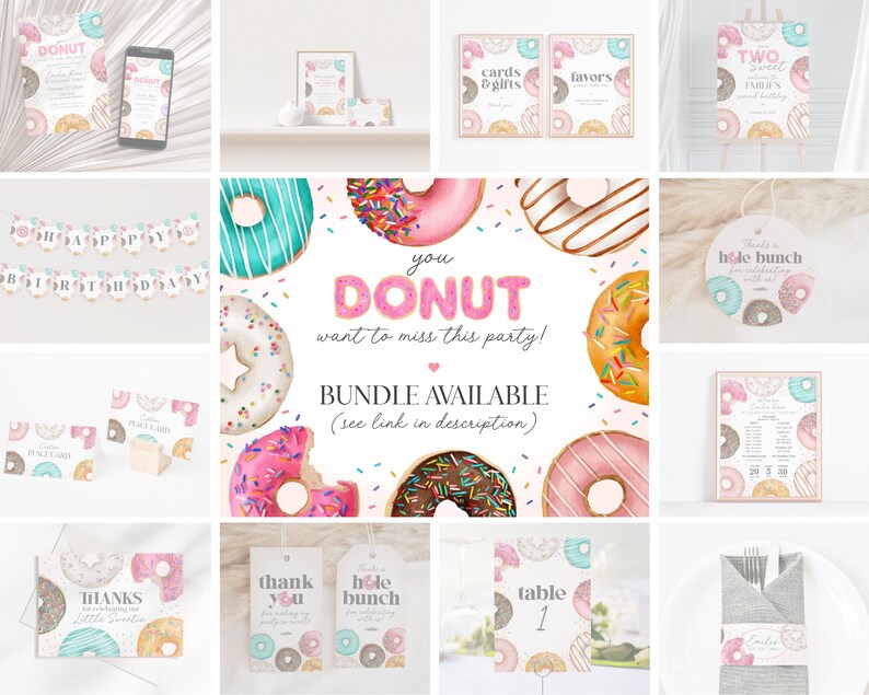 Donut Sprinkles Birthday Welcome Sign Template (digital Download) - Etsy UK
