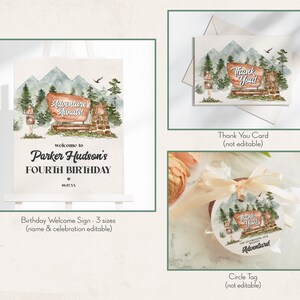 National Park Birthday Bundle Printable Template, Woodland Outdoor ...