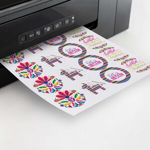 Fiesta Printable Cupcake Toppers or Favor Tags, Couples Shower Decor ...