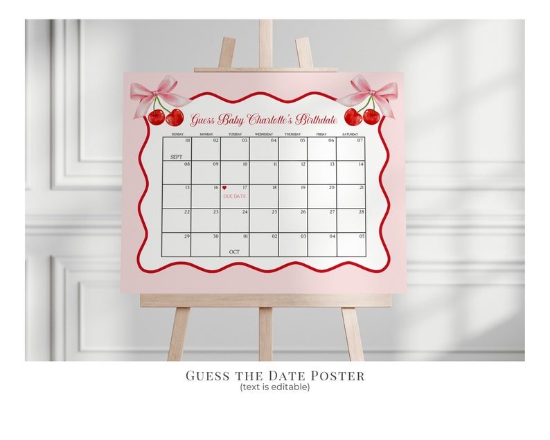 Cherry Sweet Baby Shower Bundle Printable Template, Cherry on Top Theme ...