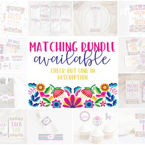 Fiesta Place Cards Printable Template, Easy to Edit Fiesta Birthday ...