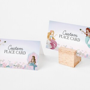 Mermaid Place Cards Printable Template for Birthday or Baby Shower ...