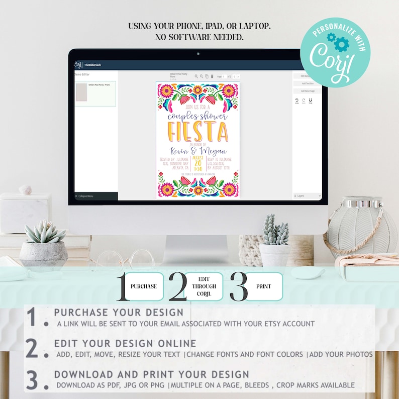 Fiesta Place Cards Printable Template, Easy to Edit Fiesta Birthday ...