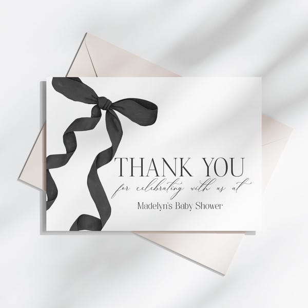 Fancy Thank You Card - Etsy