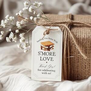 S'more Fall Bonfire Favor Tags Printable Template, Campfire Couples ...