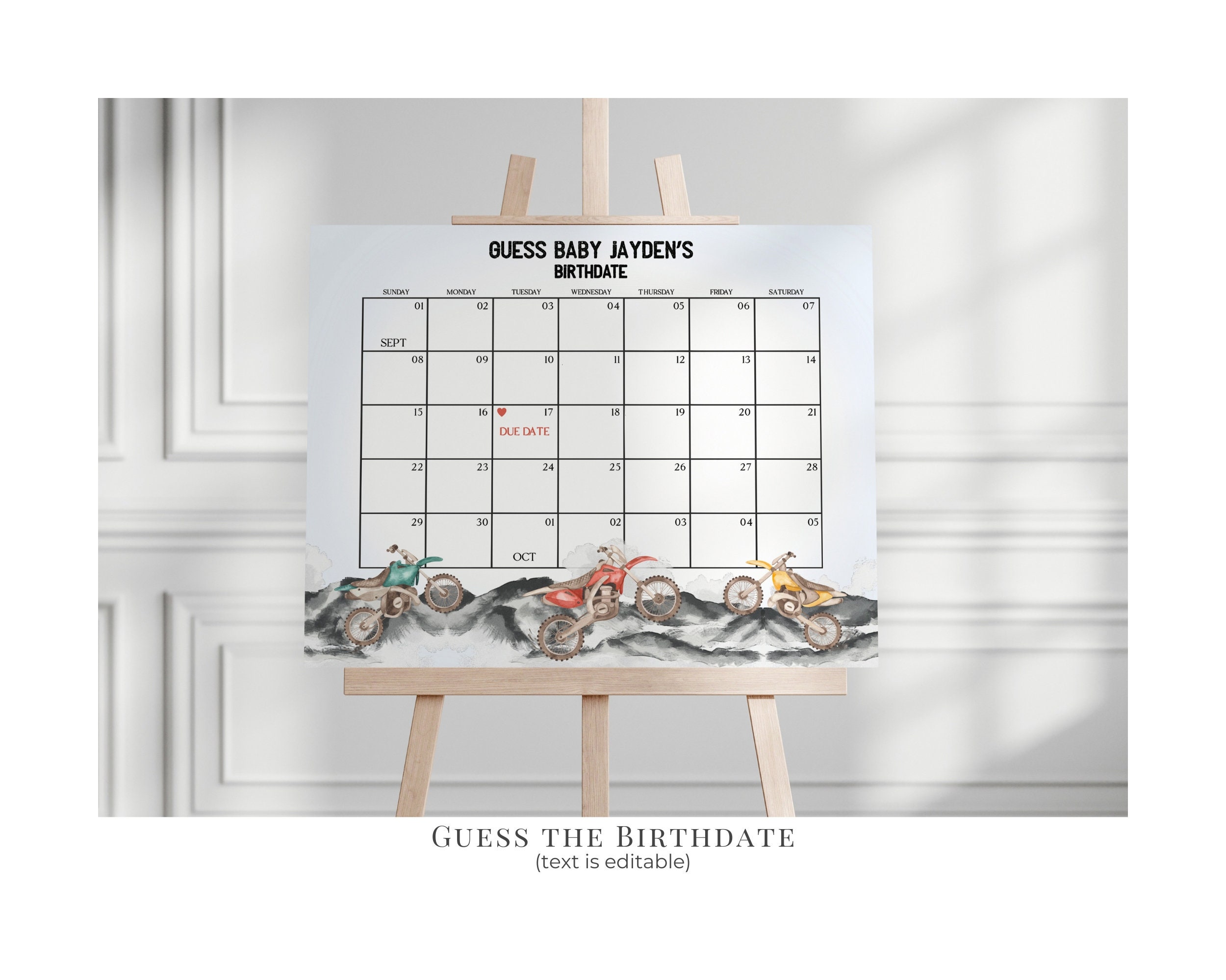 Dirt Bike Baby Shower Bundle Printable Template, Race on Over Baby ...