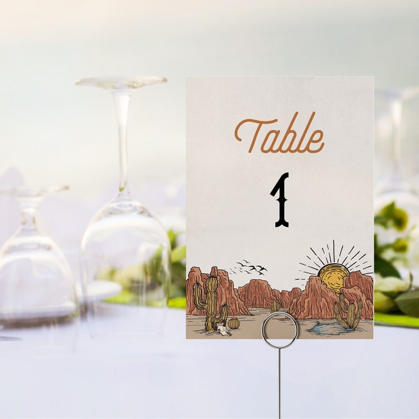 Western Table Number - Etsy