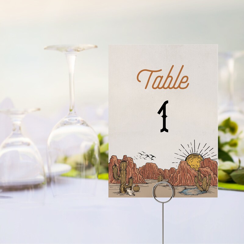 Western Table Number - Etsy