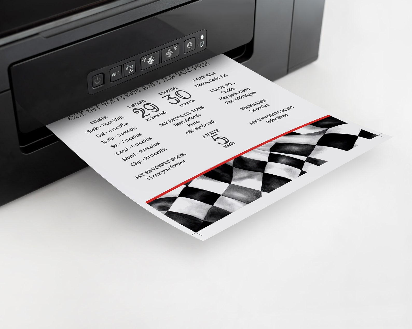 Red Race Car First Year Milestone Sign Instant Download, Little Racer ...
