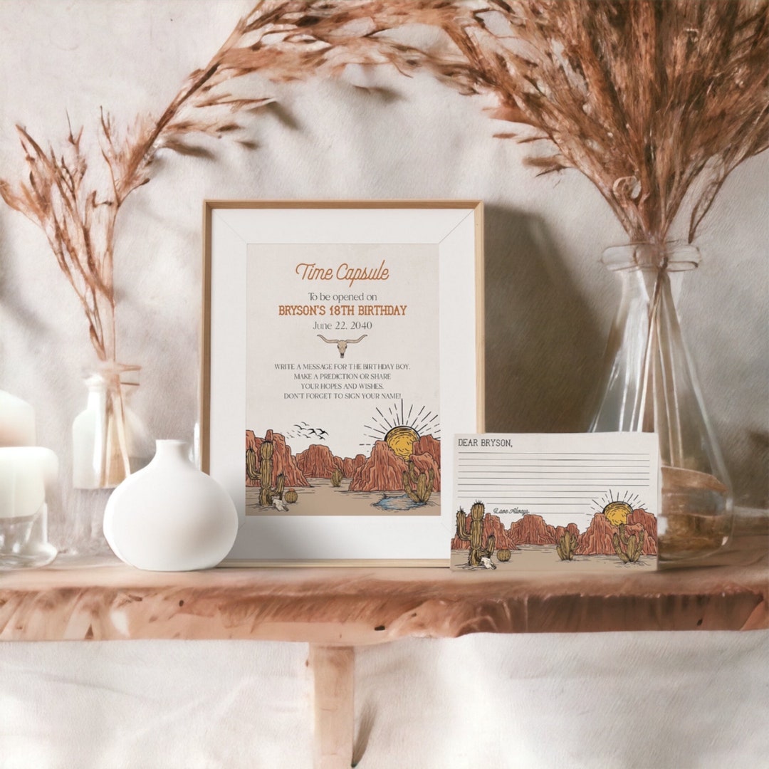 Wild West Time Capsule Printable Template for Birthday Party, Western ...