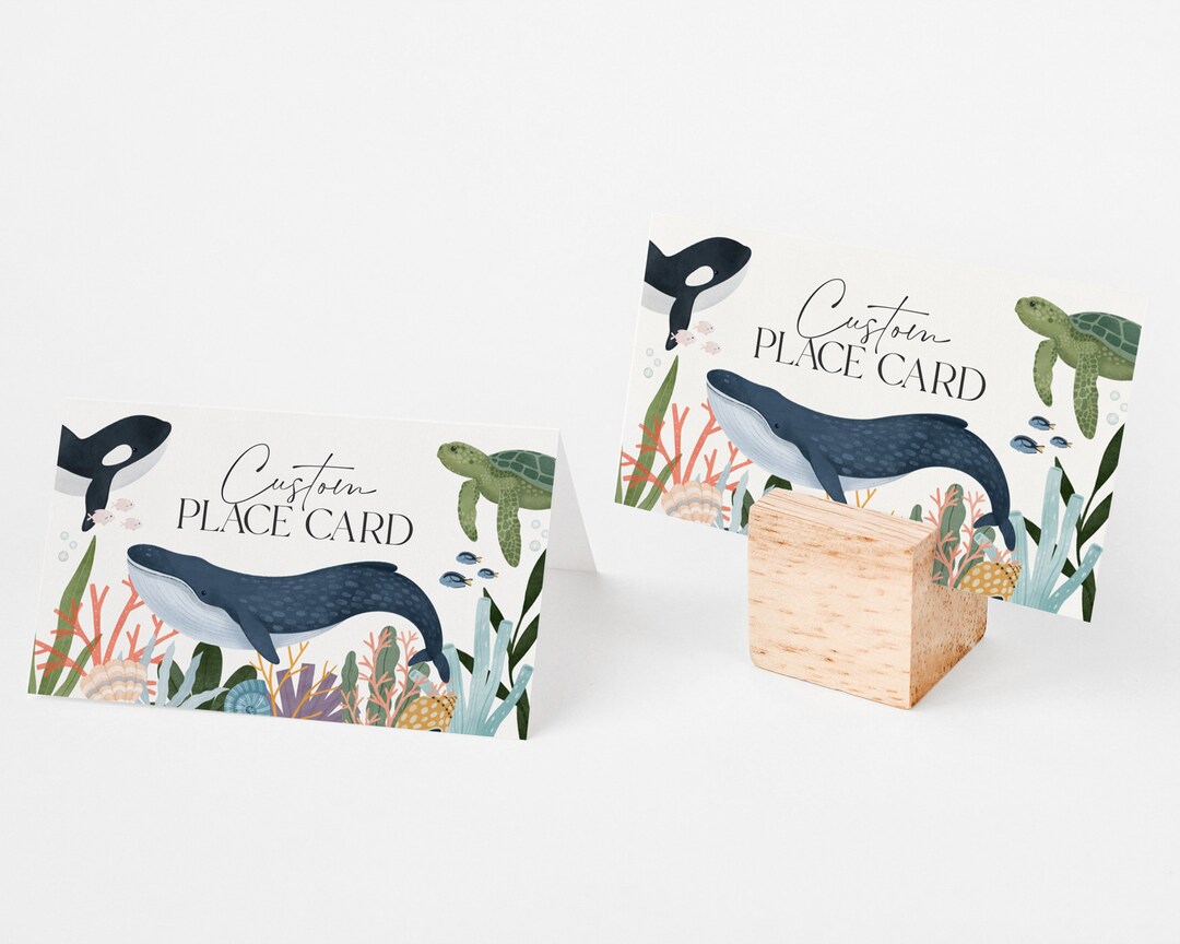 Under the Sea Place Cards Instant Download, One-der the Sea First ...
