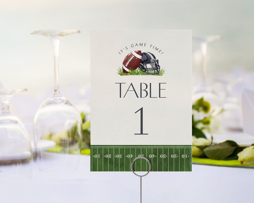 Football Banquet Table Number Printable Template, Little All-star Theme ...