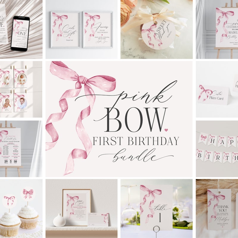 First Birthday Bows - Etsy