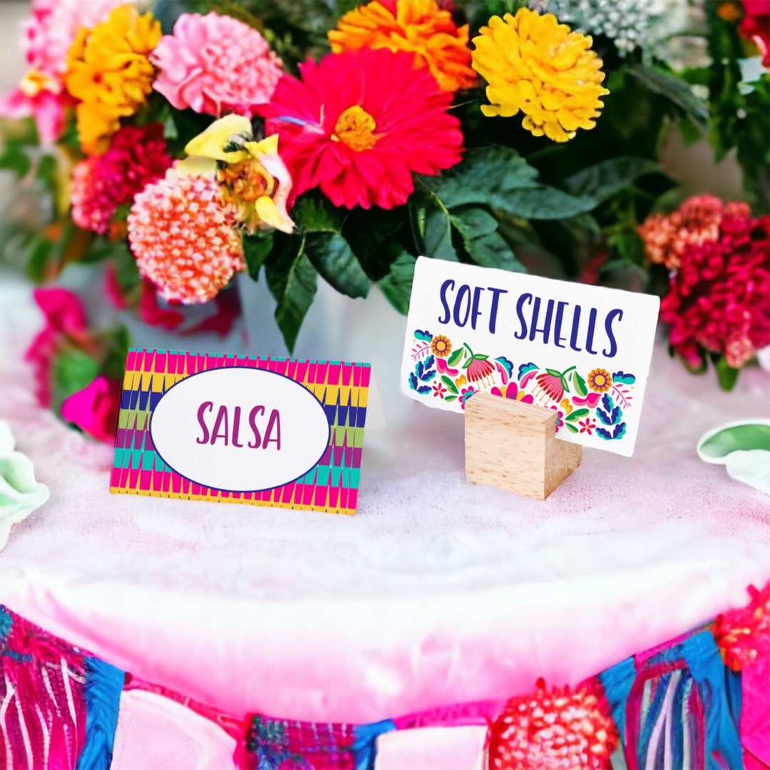 Fiesta Place Cards Printable Template, Easy to Edit Fiesta Birthday ...