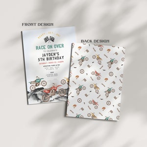 Dirt Bike Baby Shower Invitation Template, Race on Over Baby Shower for ...