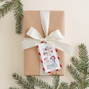 Snowman Snow Happy We Are Friends Christmas Gift Tags Instant Download ...