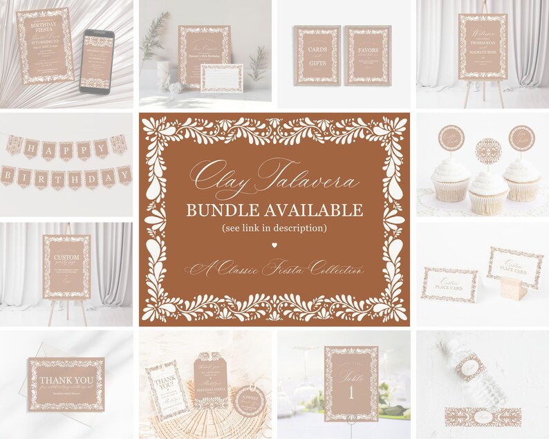 Clay Talavera Cards & Gifts and Favors Sign Template, Spanish Tile ...