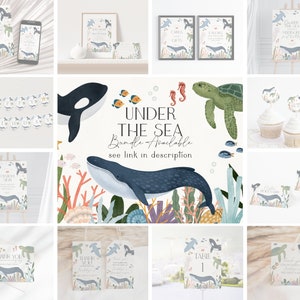 Under the Sea Birthday Welcome Sign Printable Template, Ocean Birthday ...