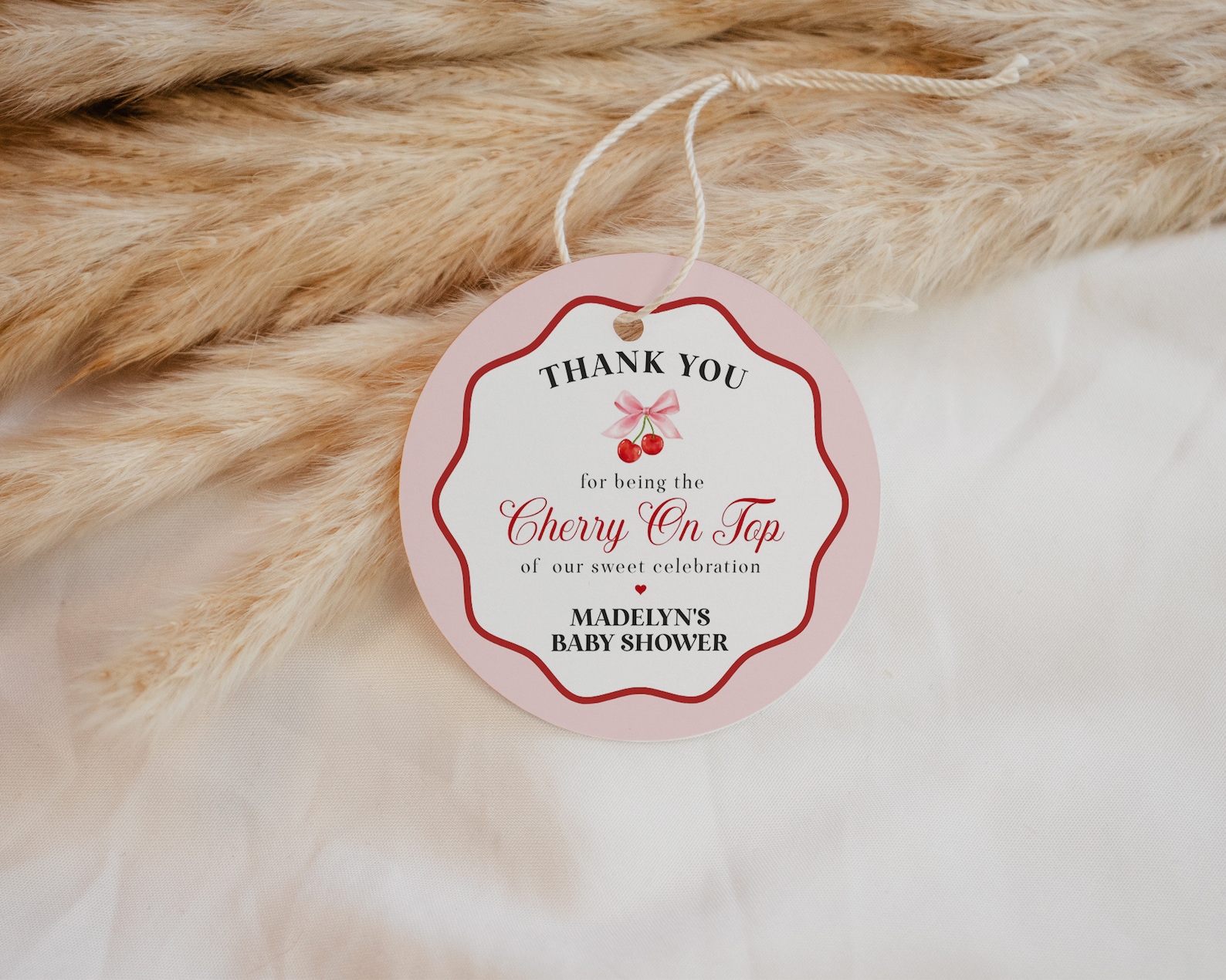 Cherry Sweet Favor Tags Printable Template, Cherry on Top Theme Spring ...