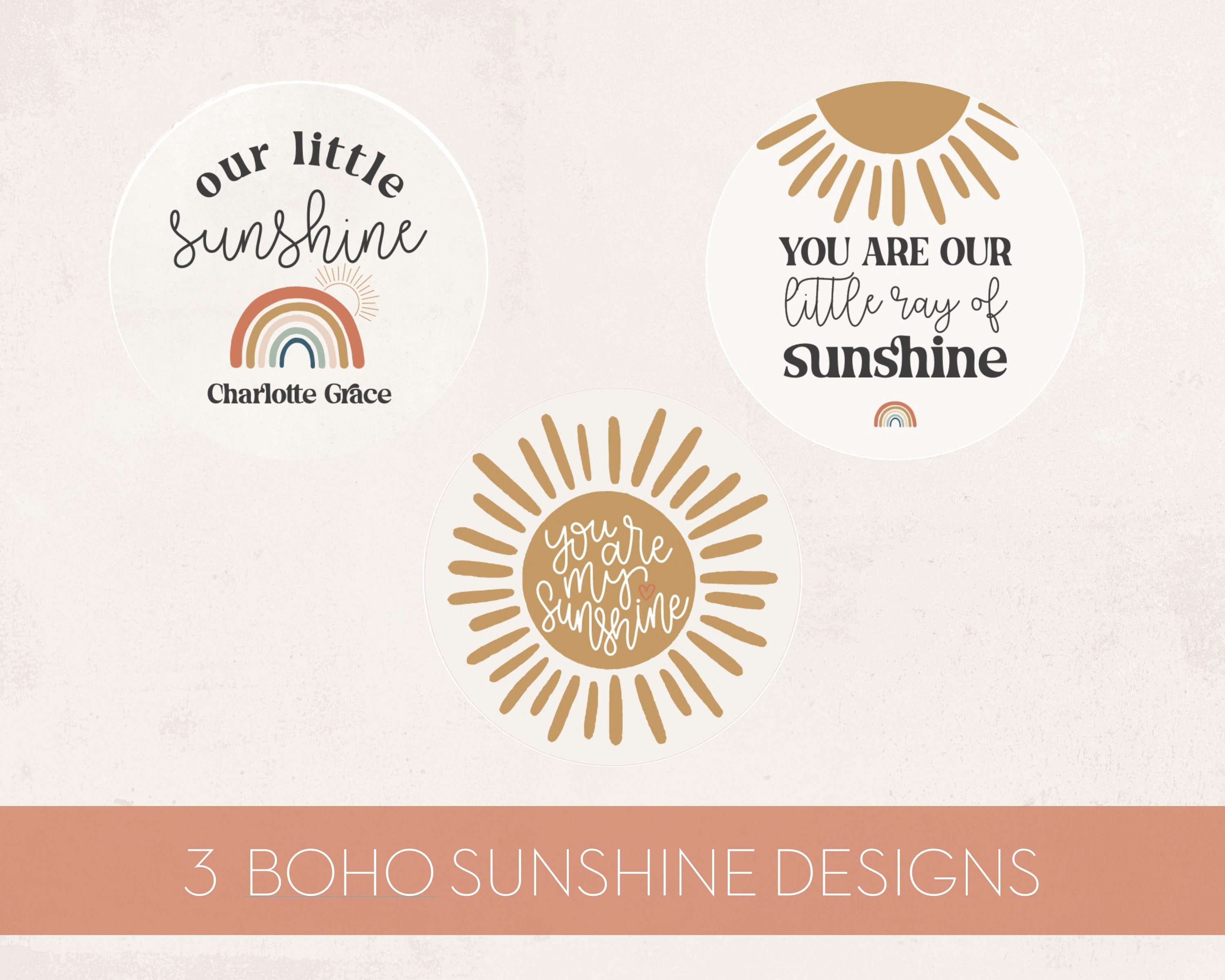 You Are My Sunshine Cupcake Toppers Printable Template, Gender Neutral ...