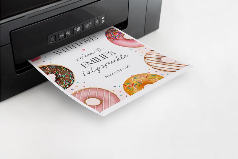 Donut Sprinkles Baby Sprinkle Welcome Sign Template, Sprinkled With ...