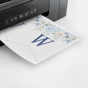 Blue Floral Baby Shower Banner Printable Template, Blue Baby in Bloom ...