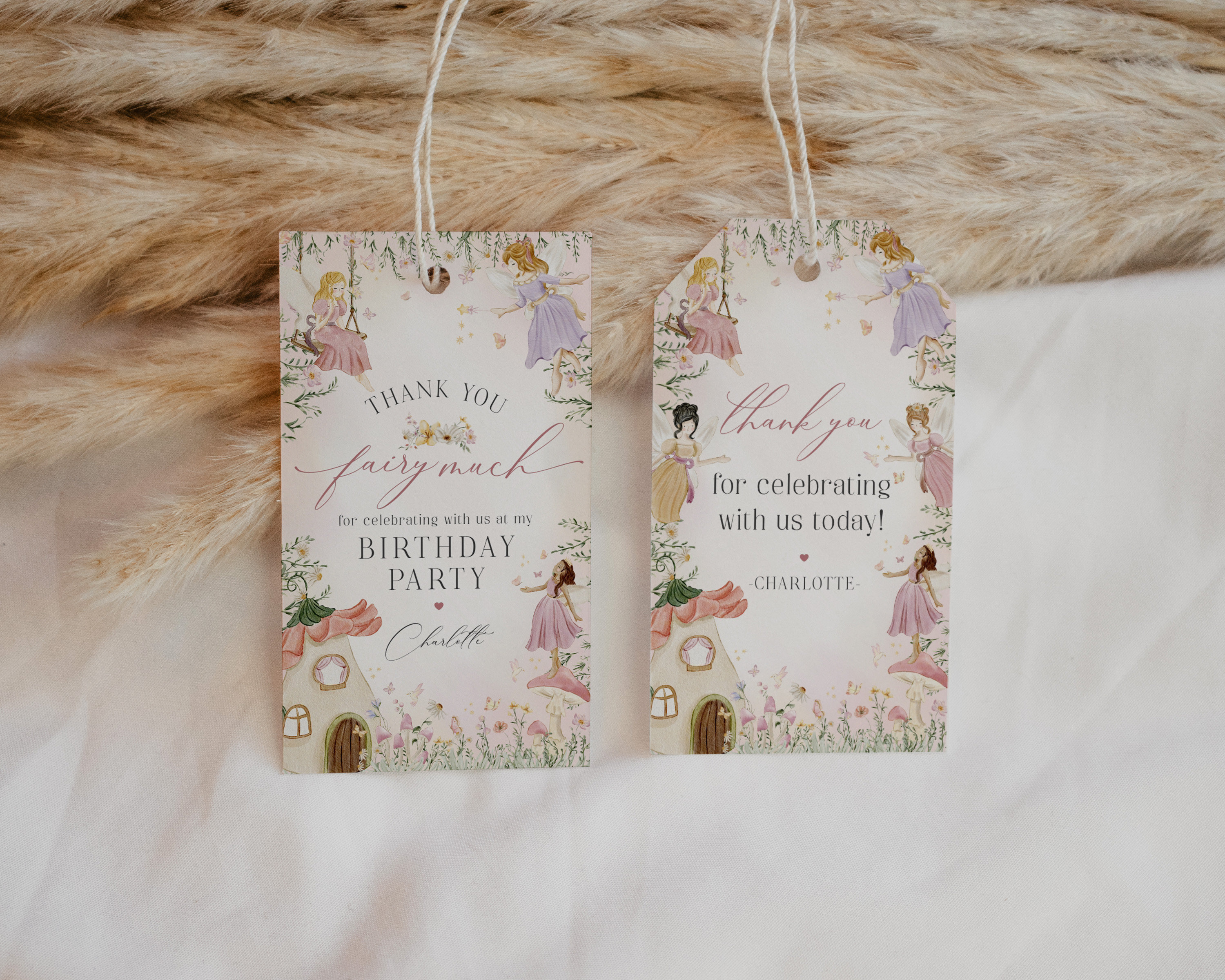 Fairy Birthday Circle Tags Printable Template, Enchanted Garden ...