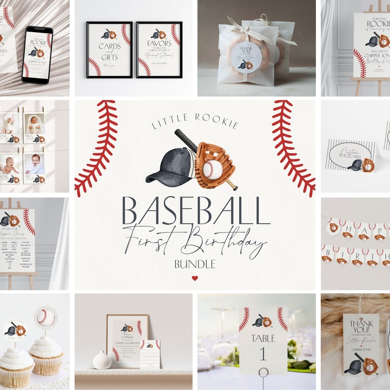 Baseball Theme 1st Bday - Etsy