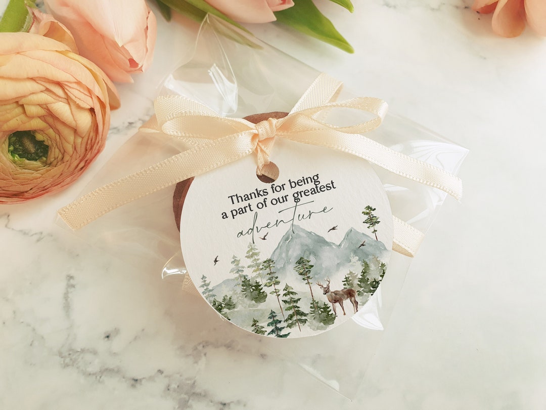 Forest Woodland Favor Tags Printable Template, Wanderlust Baby Shower ...