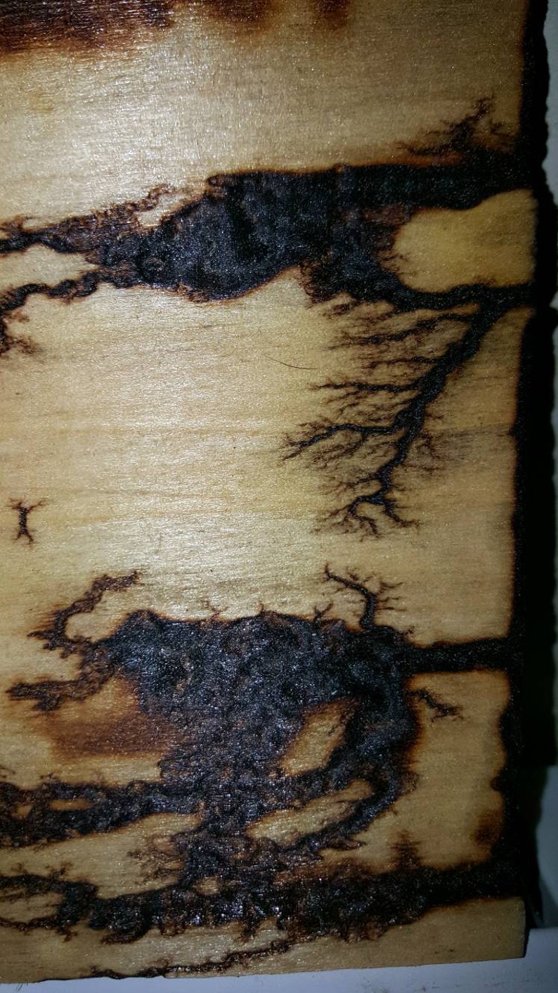 Wooden Name Sign Lichtenberg Fractal Burning Wood Burning - Etsy