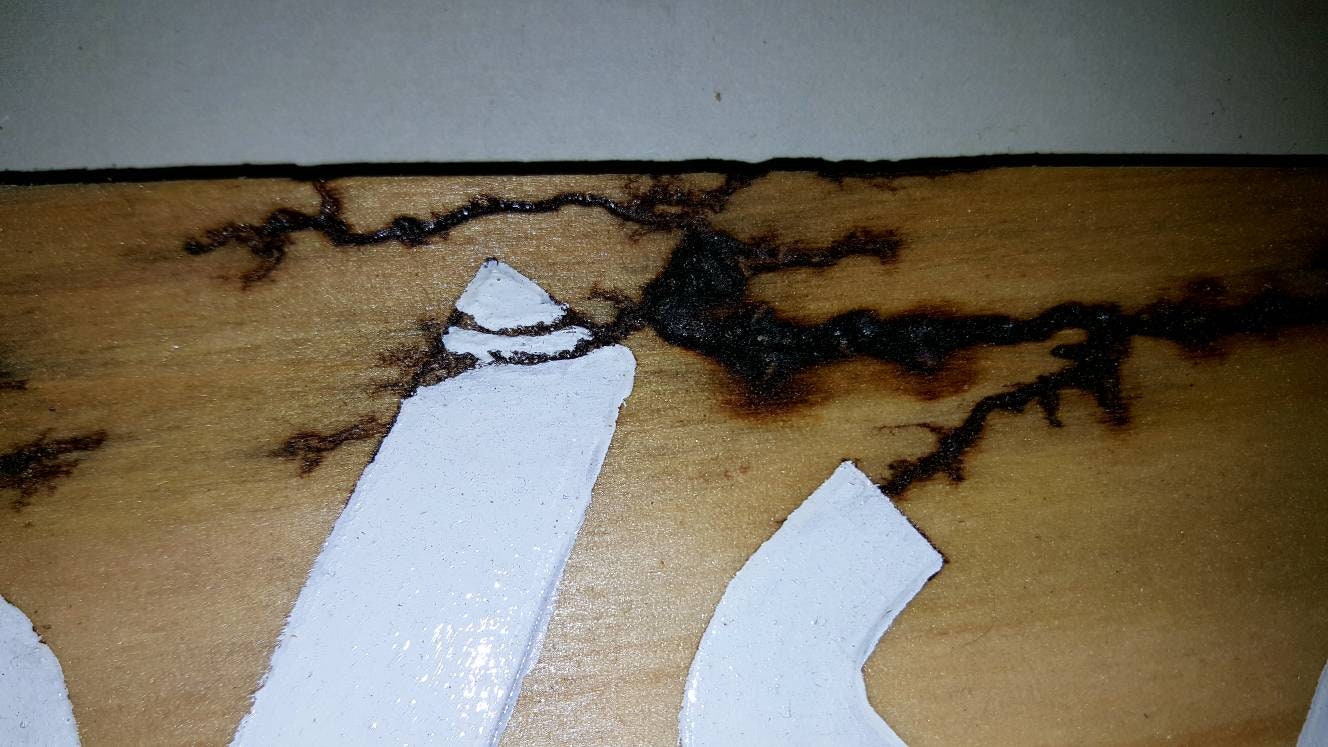 Wooden Name Sign Lichtenberg Fractal Burning Wood Burning Art ...